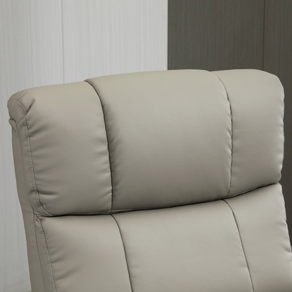 Ebern Designs Recliner Chair With Ottoman Electric Faux Leather Recliner With 10 Vibration